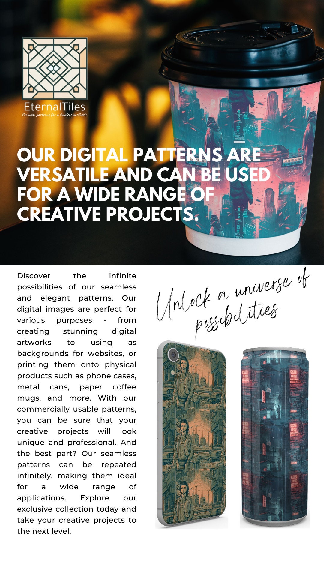 Cyberpunk Hope Collection -- Seamless Pattern, Seamless File ...