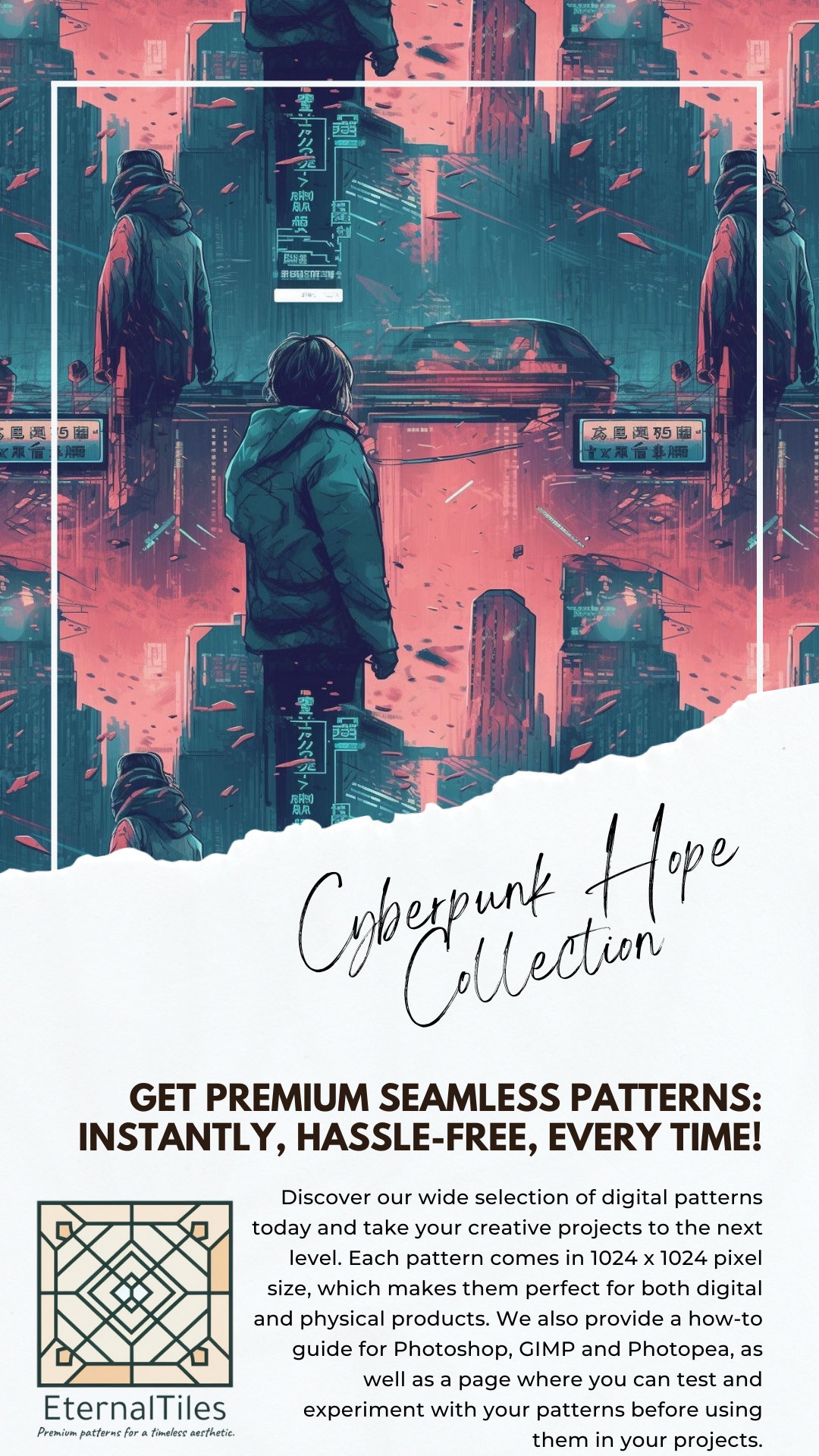 Cyberpunk Hope Collection -- Seamless Pattern, Seamless File ...