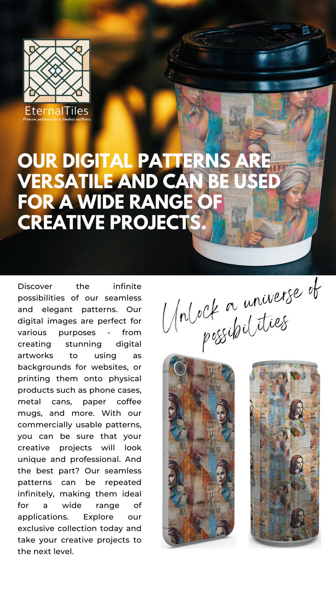 Pop Art Woman Newspaper Collection -- Seamless Pattern, Fresco Texture ...