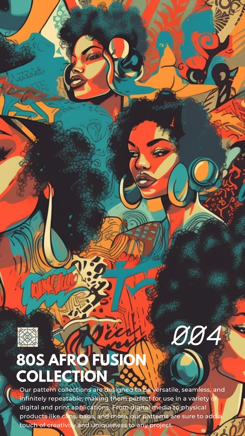 80s Afro Fusion Collection - Digital Pattern - Seamless Pattern ...