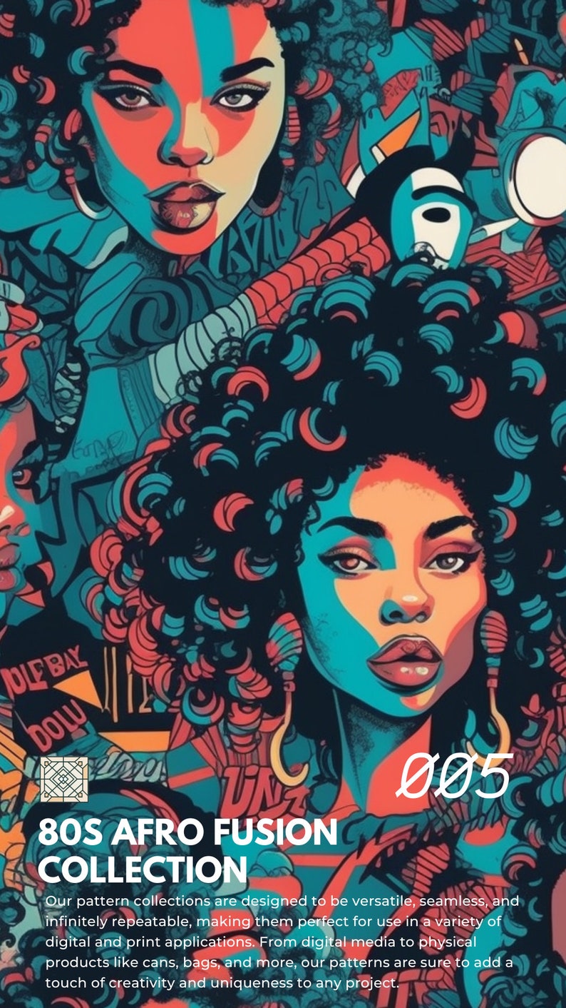 80s Afro Fusion Collection - Digital Pattern - Seamless Pattern ...