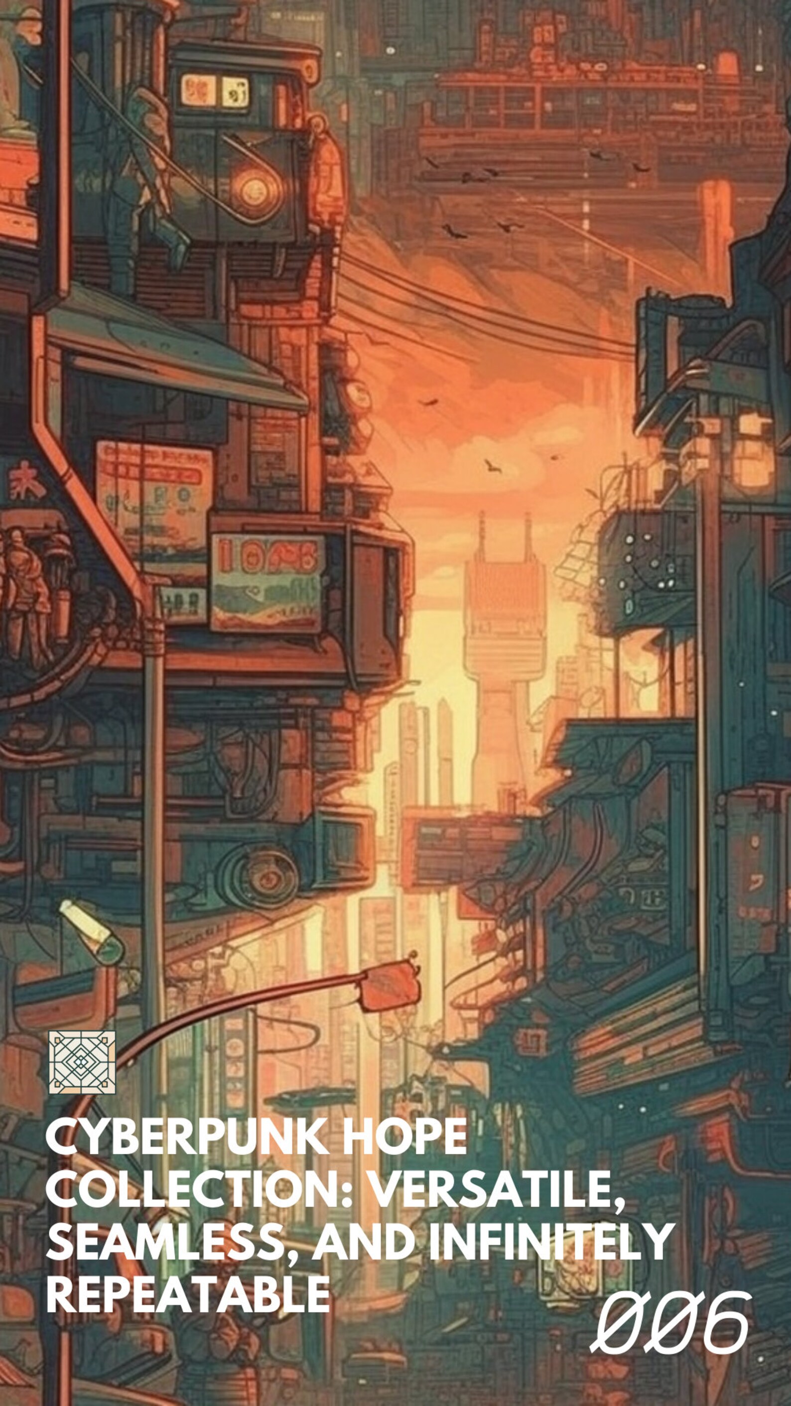 Cyberpunk Hope Collection -- Seamless Pattern, Seamless File ...