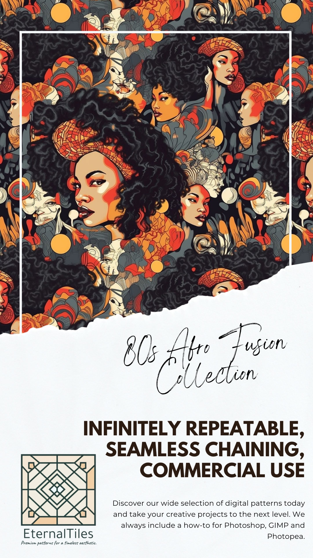 80s Afro Fusion Collection - Digital Pattern - Seamless Pattern ...