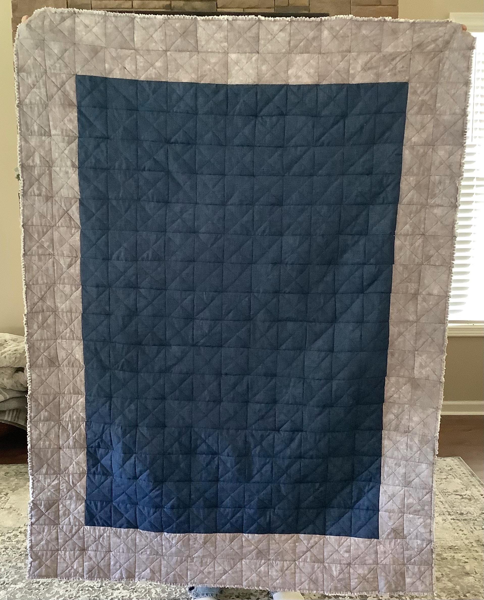Farmhouse Rag Quilt Primitive Quilt Calico Block Quilt Cotton Quilt ...