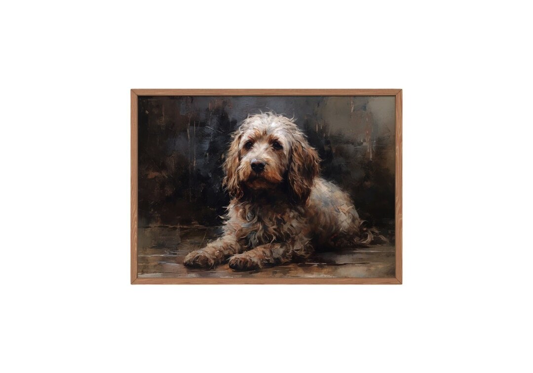 Cockapoo, Dog Art Print, Cockapoo Portrait, Dog Oil Painting, Cockapoo ...
