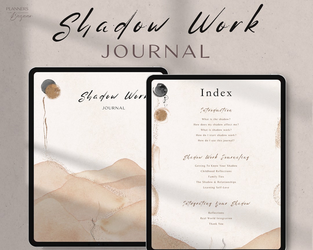 Shadow Work Journal, Mental Health Journal, Healing Journal, Therapy Journal, iPad Journal ...