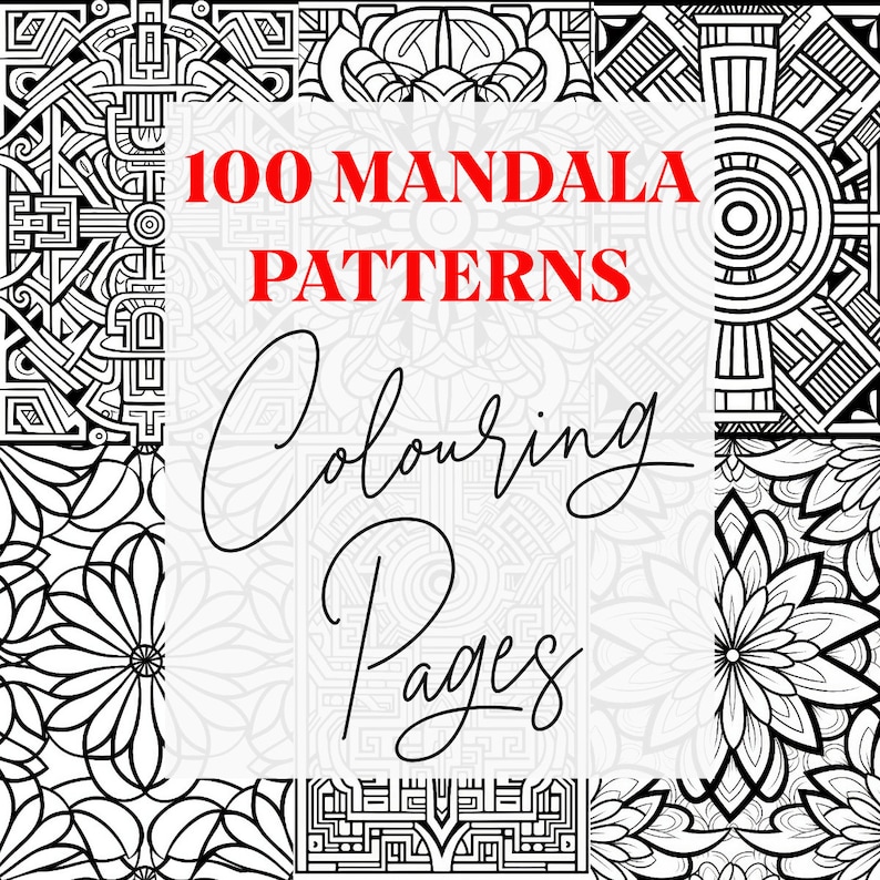 Printable Mandala Pattern Coloring Pages for Adults Mandala Coloring ...