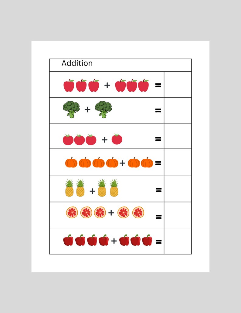 Basic Mathematics Worksheets Workbook for Home School 50 Pages Instant ...