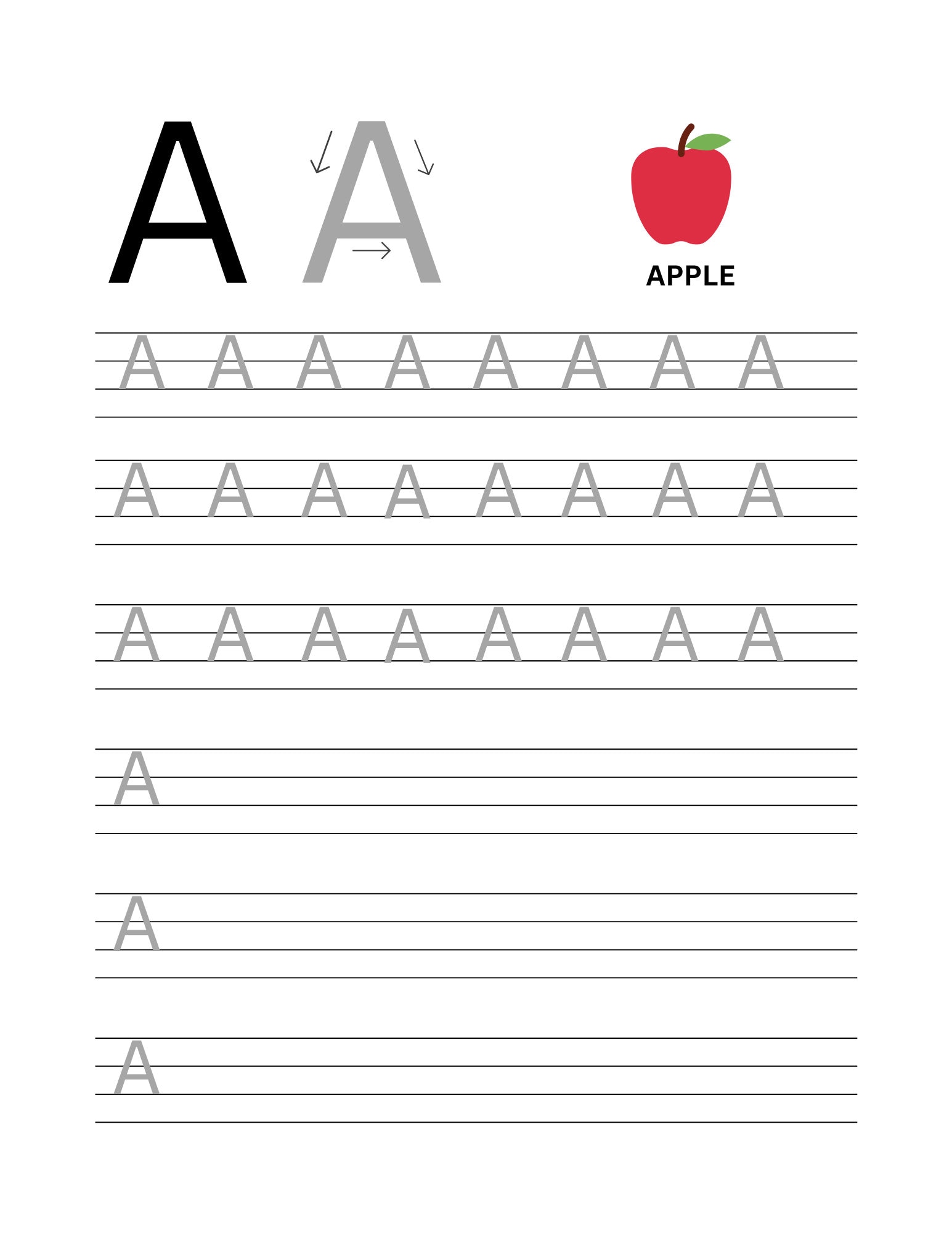 Capital Letter Writing A - Z + Worksheets for Preschoolers ...