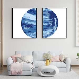 Blue Planet Print Outer Space Poster Gender Nursery Decor - Etsy