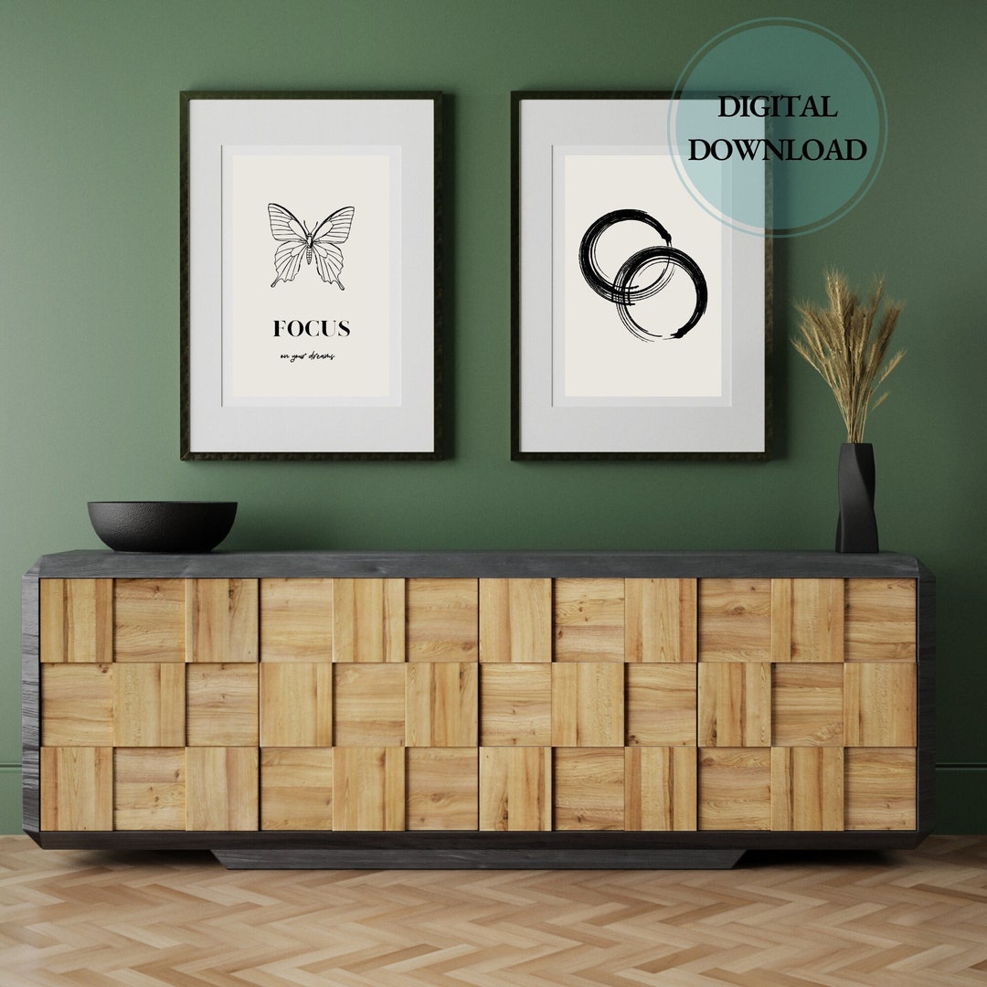 Black Butterfly Art Print Focus on Your Dream Butterfly - Etsy