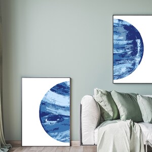Blue Planet Print Outer Space Poster Gender Nursery Decor - Etsy