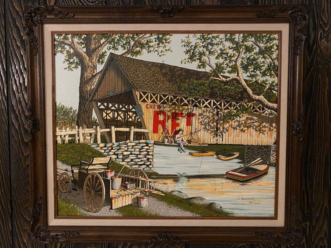 H. Hargrove 20x24 lazy Summer Afternoon Serigraph & Hand Coloring ...