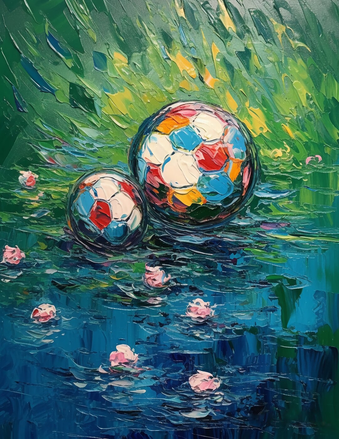 SOCCER BALL Digital Download MONET Soccer Symphony - Etsy