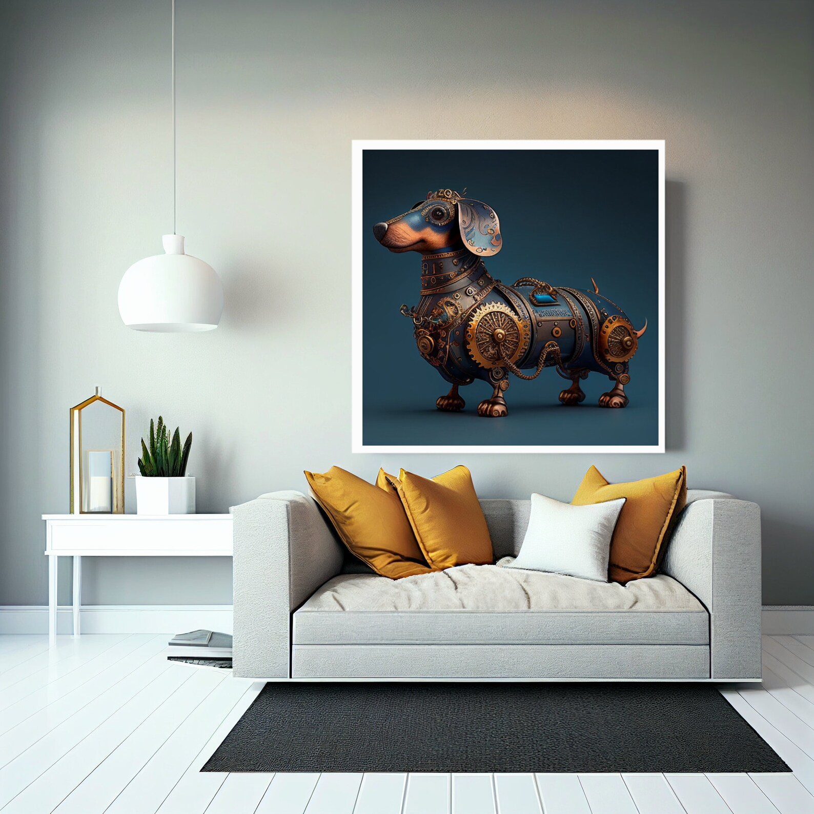 Steampunk Teckel Art Print - Etsy