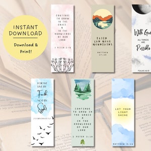 Christian Bookmarks | Biblical Verses & Affirmations | Printable ...