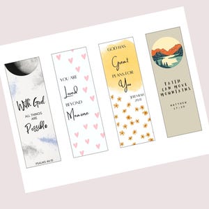 Christian Bookmarks | Biblical Verses & Affirmations | Printable ...