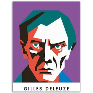 Gilles Deleuze Poster || Original Gilles Deleuze Portrait Wall Art ...