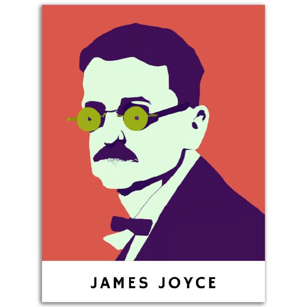 James Joyce Poster || Original James Joyce Portrait Wall Art || Unique ...