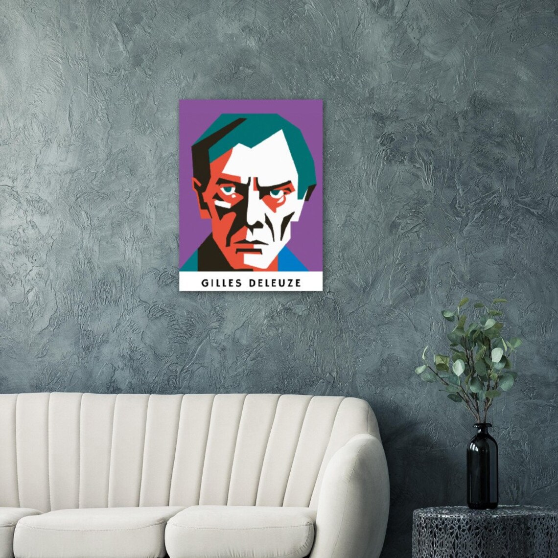 Gilles Deleuze Poster || Original Gilles Deleuze Portrait Wall Art ...