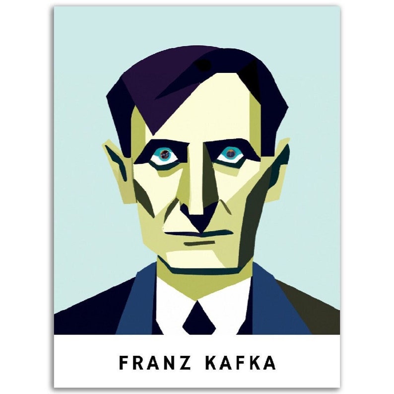 Franz Kafka Poster || Original Franz Kafka Portrait Wall Art || Unique ...