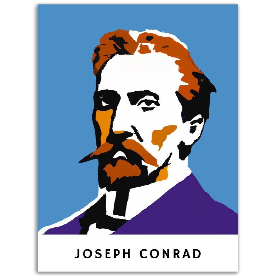 Joseph Conrad Poster || Original Joseph Conrad Portrait Wall Art ...