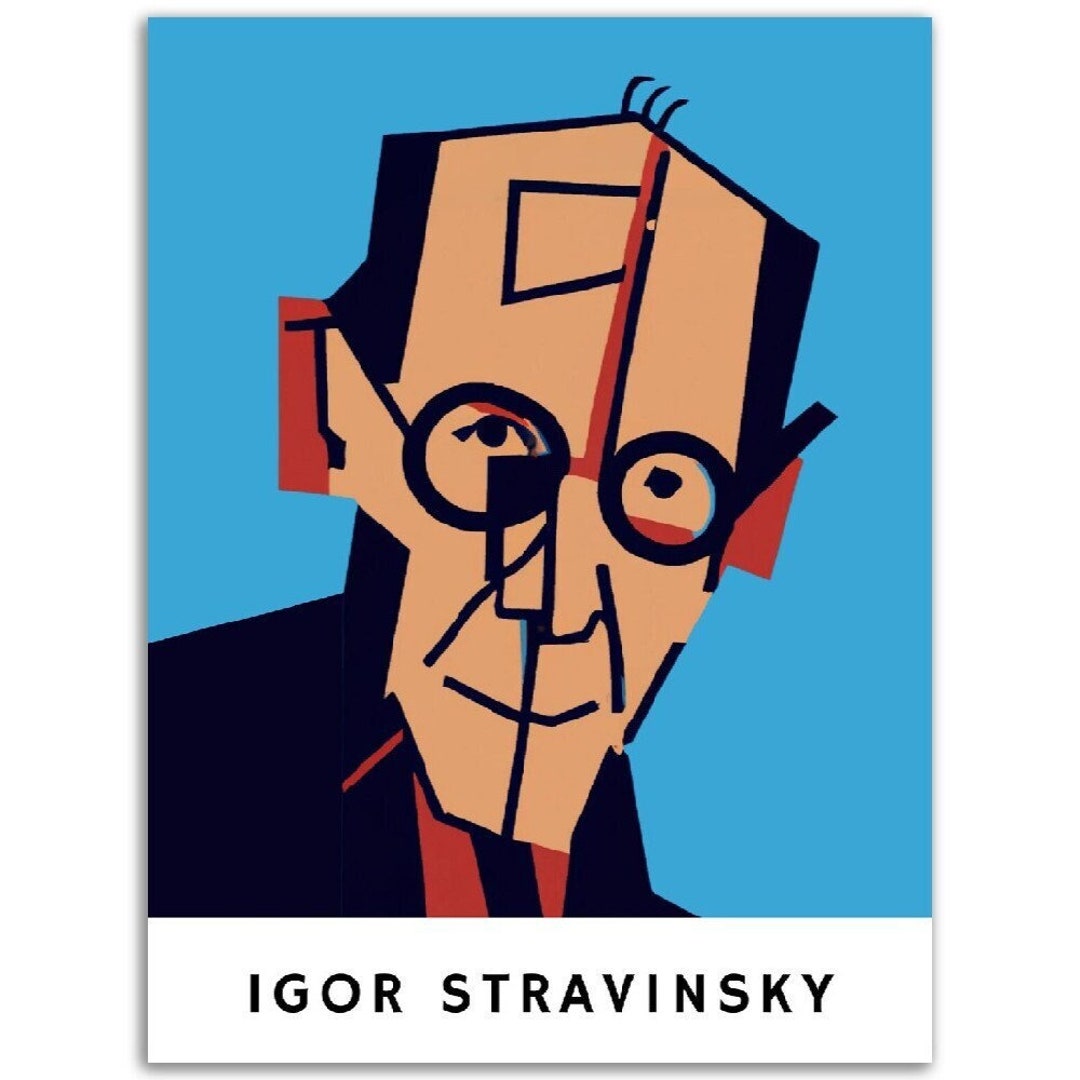 Igor Stravinsky Poster || Original Igor Stravinsky Portrait Wall Art ...