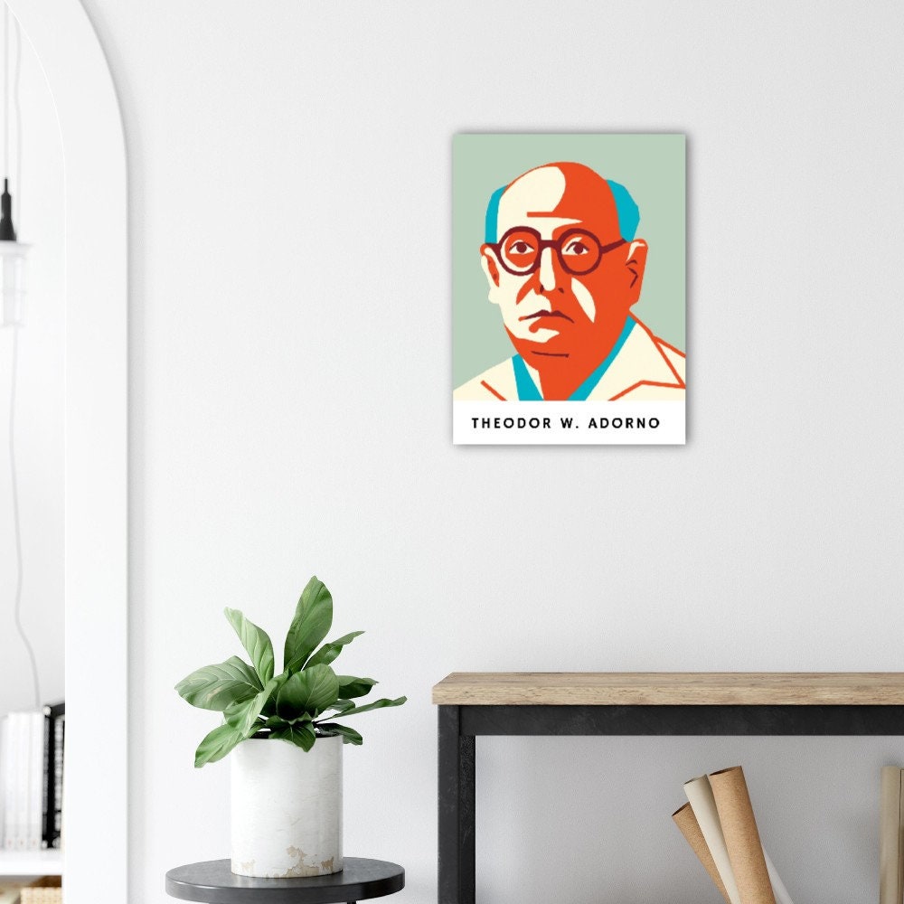Theodor W. Adorno Poster || Original Theodor W. Adorno Portrait Wall ...