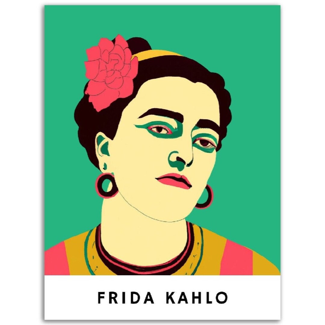 Frida Kahlo Poster Original Frida Kahlo Portrait Wall Art Unique Poster ...