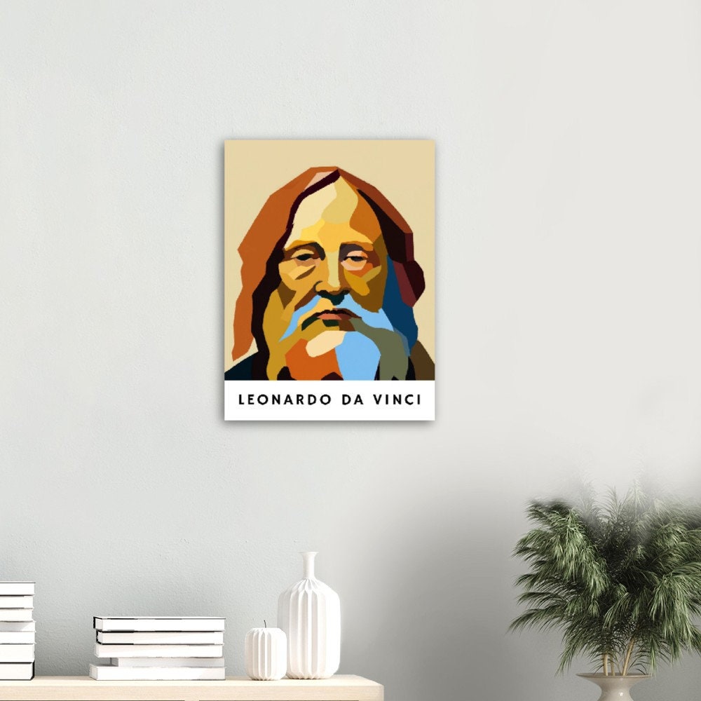 Leonardo Da Vinci Poster || Original Leonardo Da Vinci Portrait Wall ...