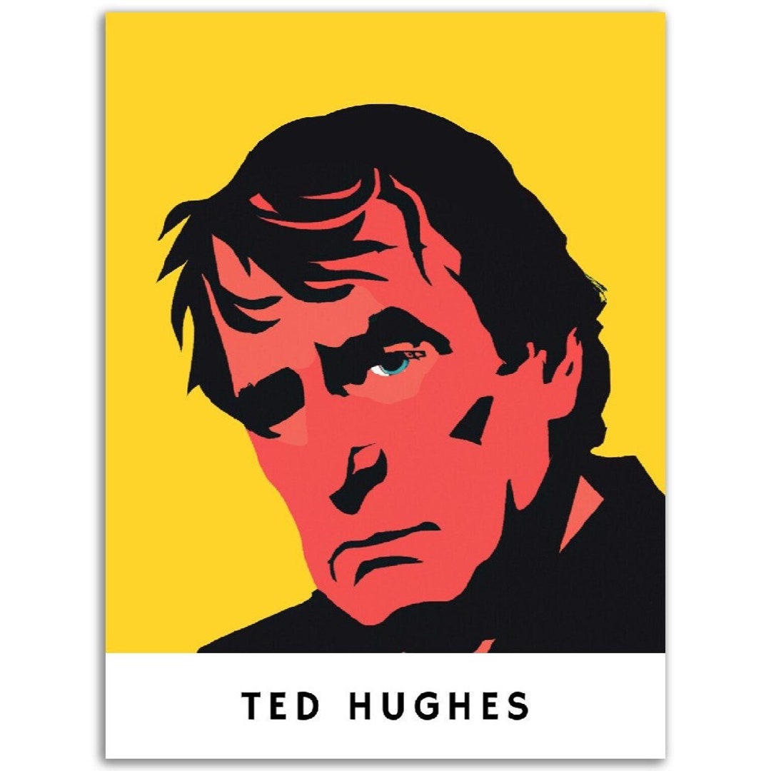 Ted Hughes Poster || Original Ted Hughes Portrait Wall Art || Unique ...