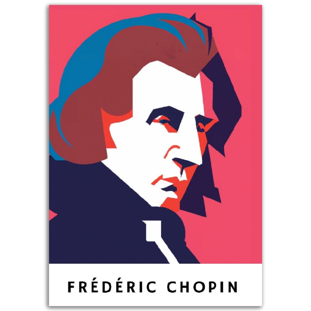 Fédéric Chopin Poster || Original Fédéric Chopin Portrait Wall Art ...