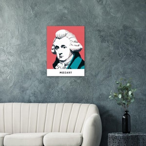 Wolfgang Amadeus Mozart Poster || Original Amadeus Mozart Portrait Wall ...