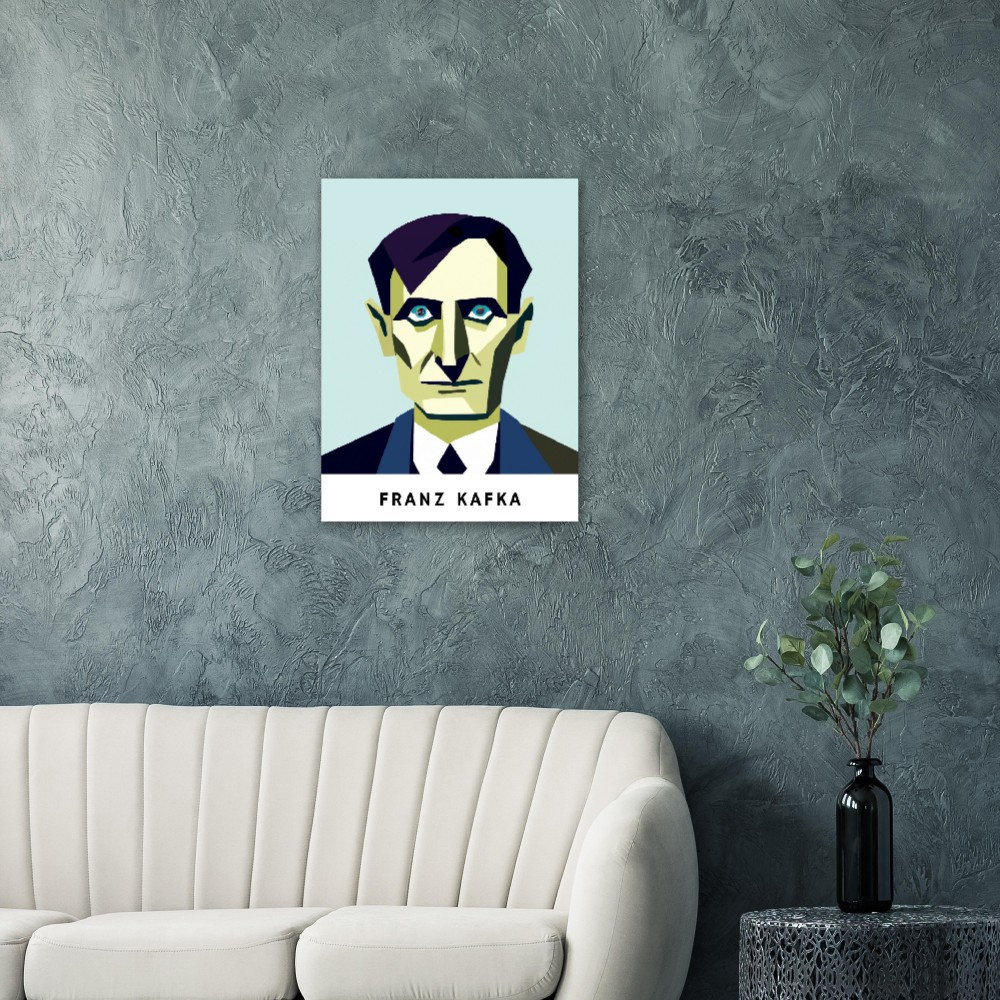 Franz Kafka Poster Original Franz Kafka Portrait Wall Art Unique Poster ...