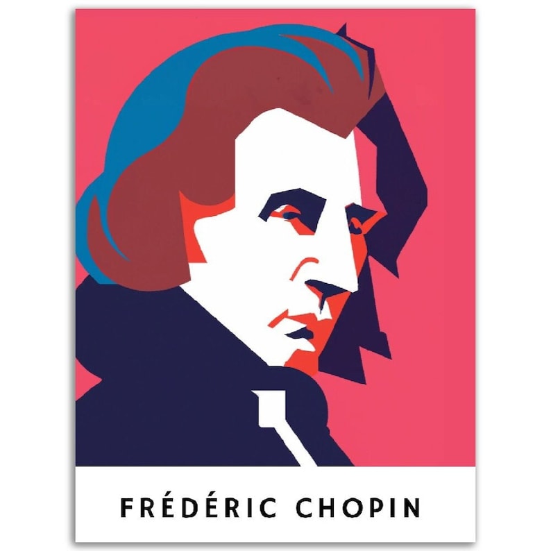 Fédéric Chopin Poster || Original Fédéric Chopin Portrait Wall Art ...
