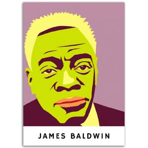 James Baldwin Poster || Original James Baldwin Portrait Wall Art ...