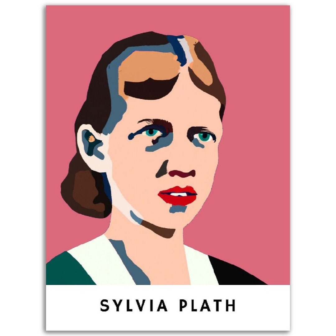 Sylvia Plath Poster || Original Sylvia Plath Portrait Wall Art ...