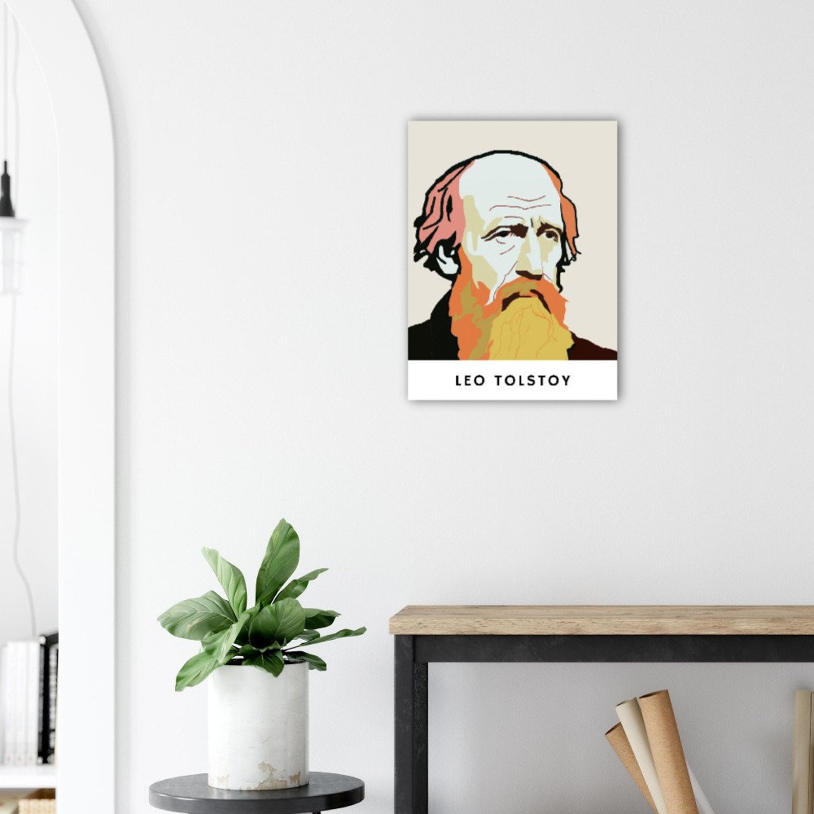 Leo Tolstoy Poster || Original Leo Tolstoy Portrait Wall Art || Unique ...