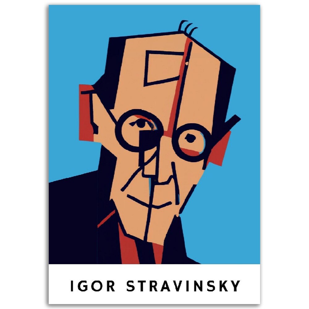 Igor Stravinsky Poster || Original Igor Stravinsky Portrait Wall Art ...
