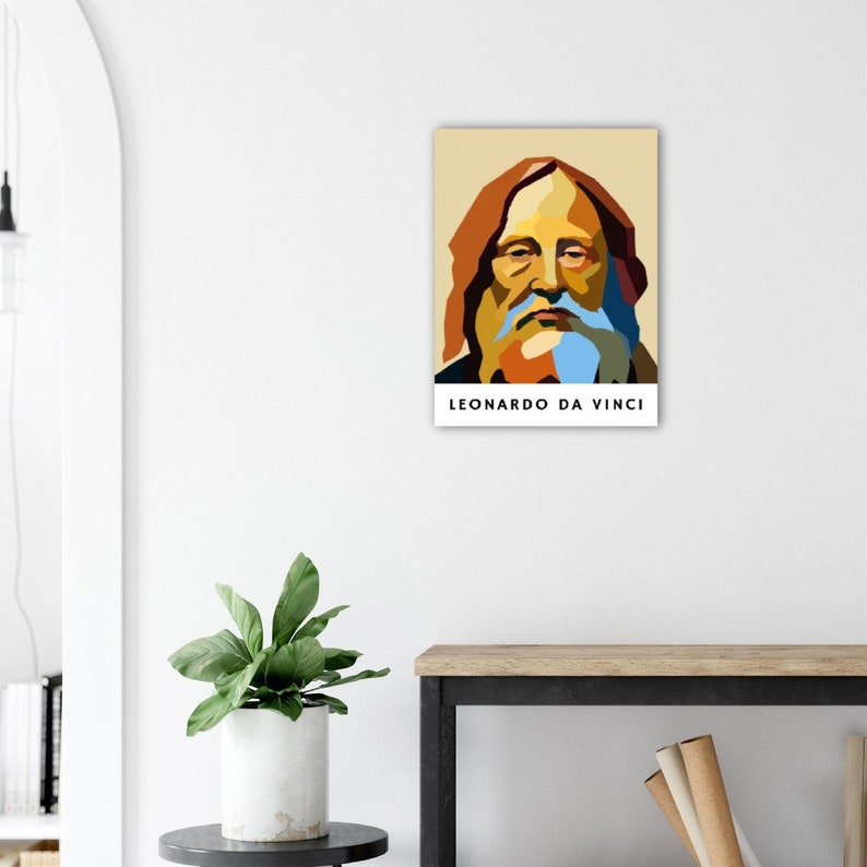 Leonardo Da Vinci Poster || Original Leonardo Da Vinci Portrait Wall ...