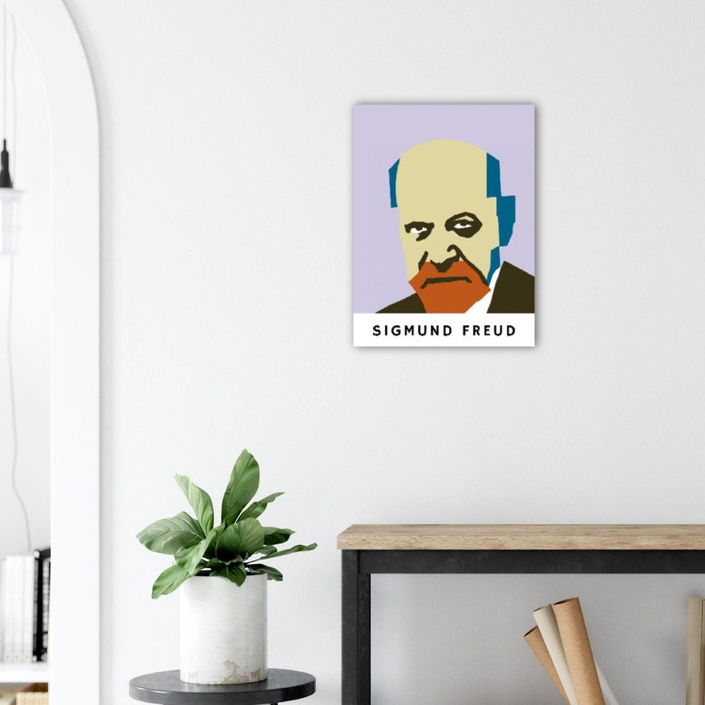 Sigmund Freud Poster Original Sigmund Freud Portrait Wall - Etsy