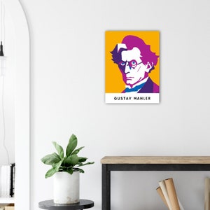Gustav Mahler Poster || Original Gustav Mahler Portrait Wall Art ...