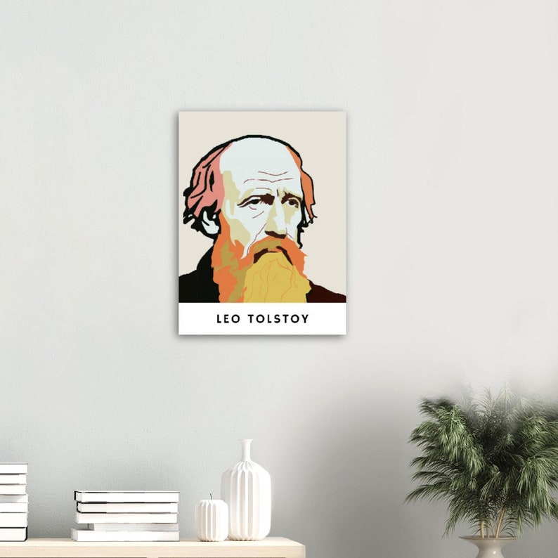 Leo Tolstoy Poster || Original Leo Tolstoy Portrait Wall Art || Unique ...