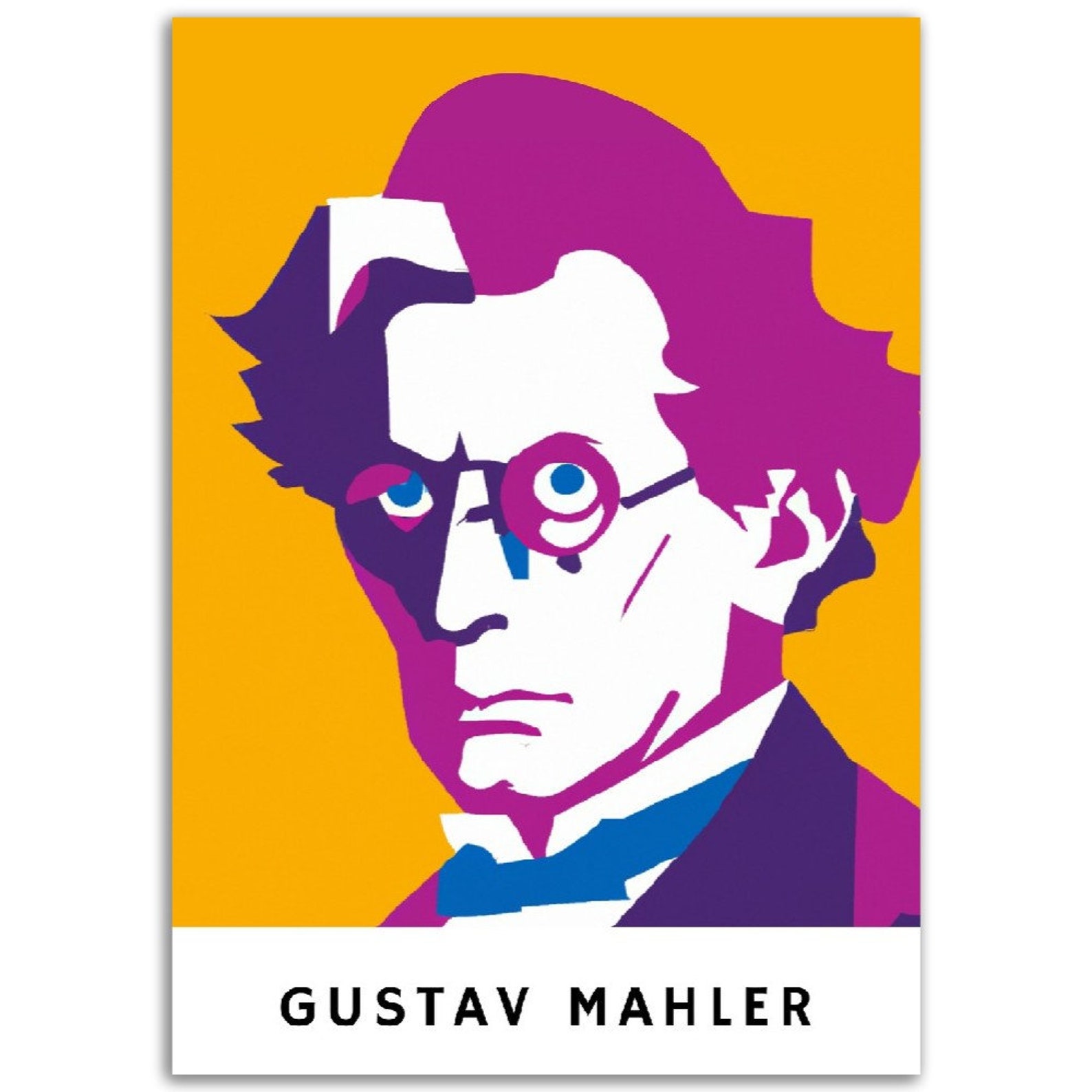 Gustav Mahler Poster || Original Gustav Mahler Portrait Wall Art ...