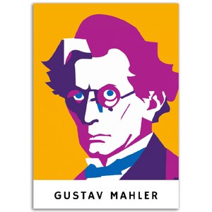 Gustav Mahler Poster || Original Gustav Mahler Portrait Wall Art ...