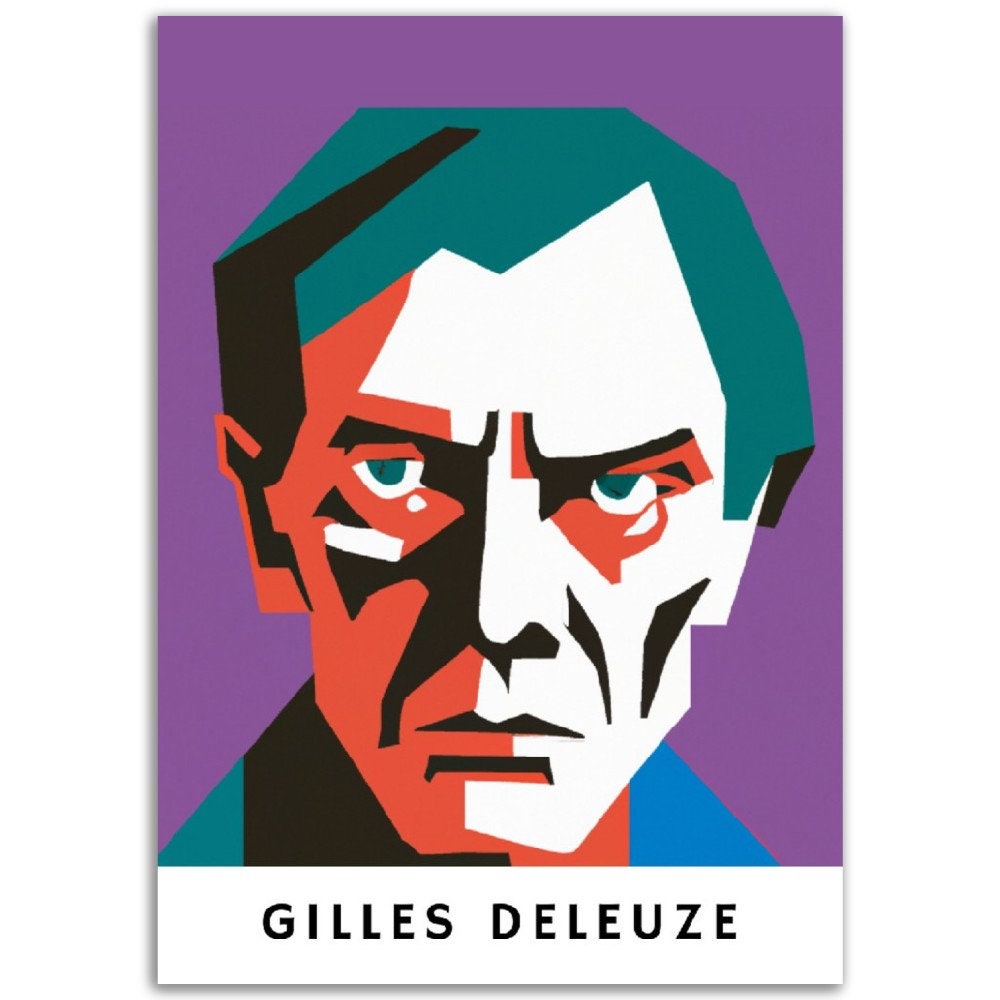 Gilles Deleuze Poster || Original Gilles Deleuze Portrait Wall Art ...