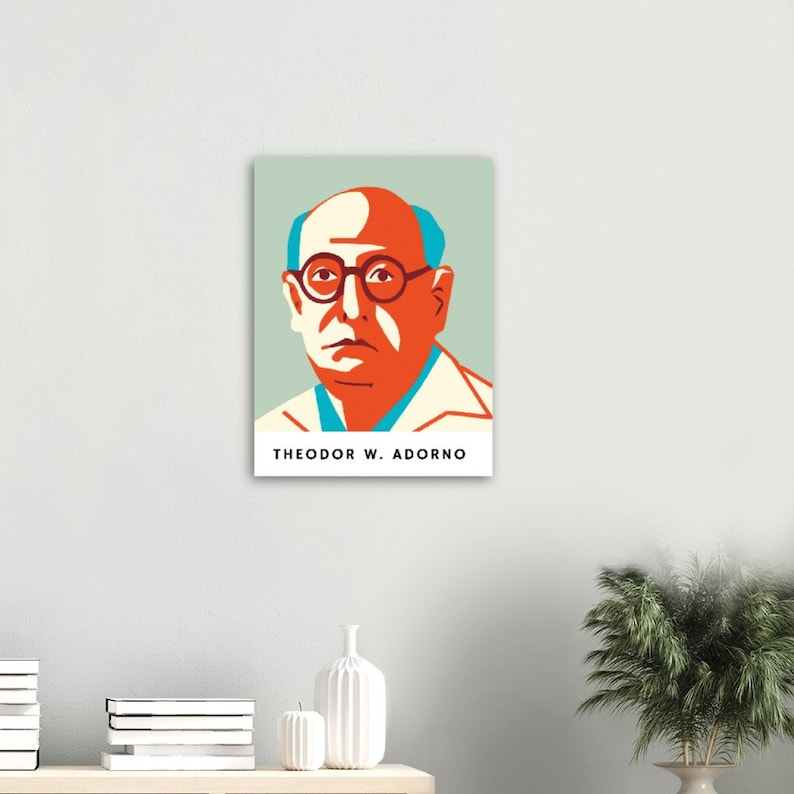 Theodor W. Adorno Poster || Original Theodor W. Adorno Portrait Wall ...