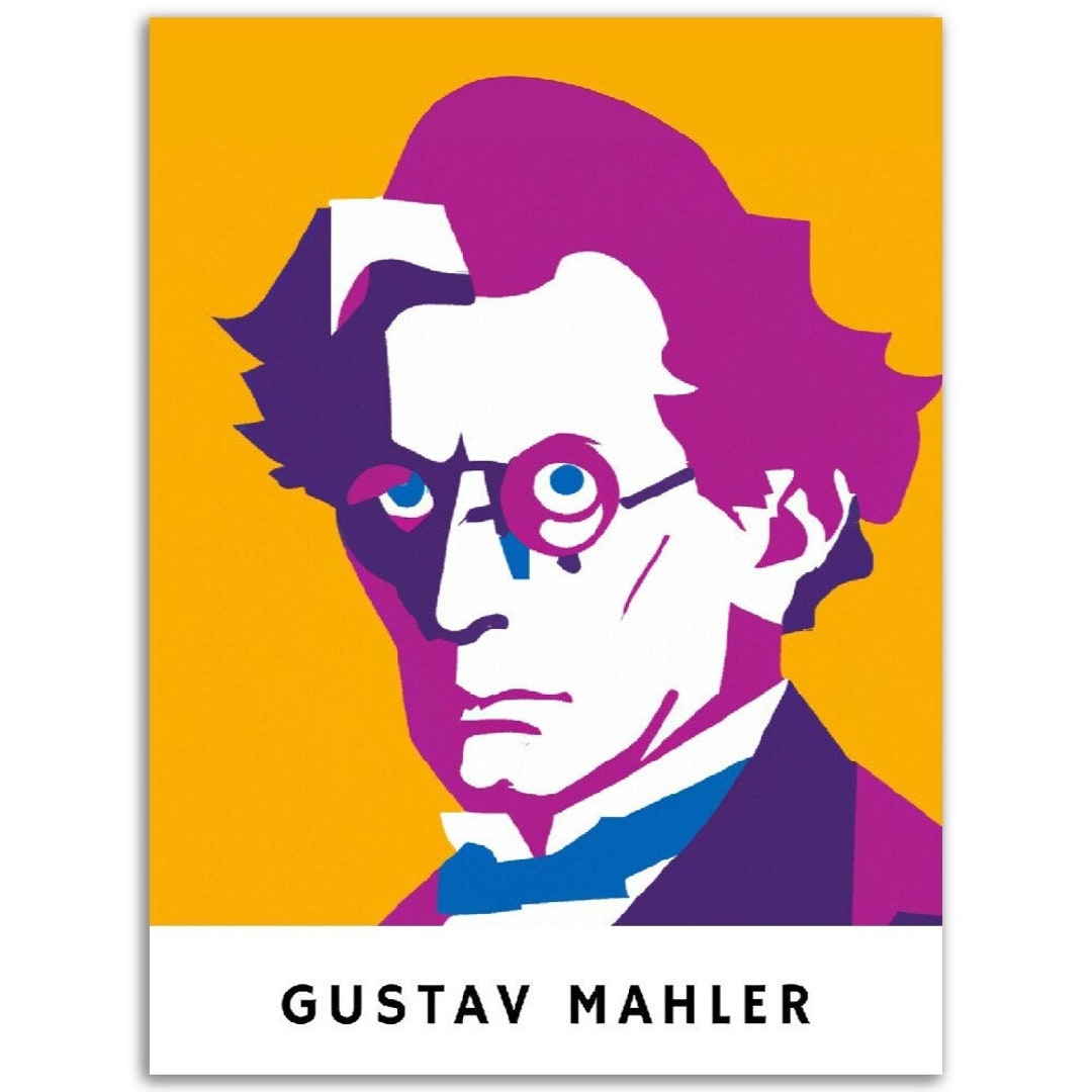 Gustav Mahler Poster || Original Gustav Mahler Portrait Wall Art ...