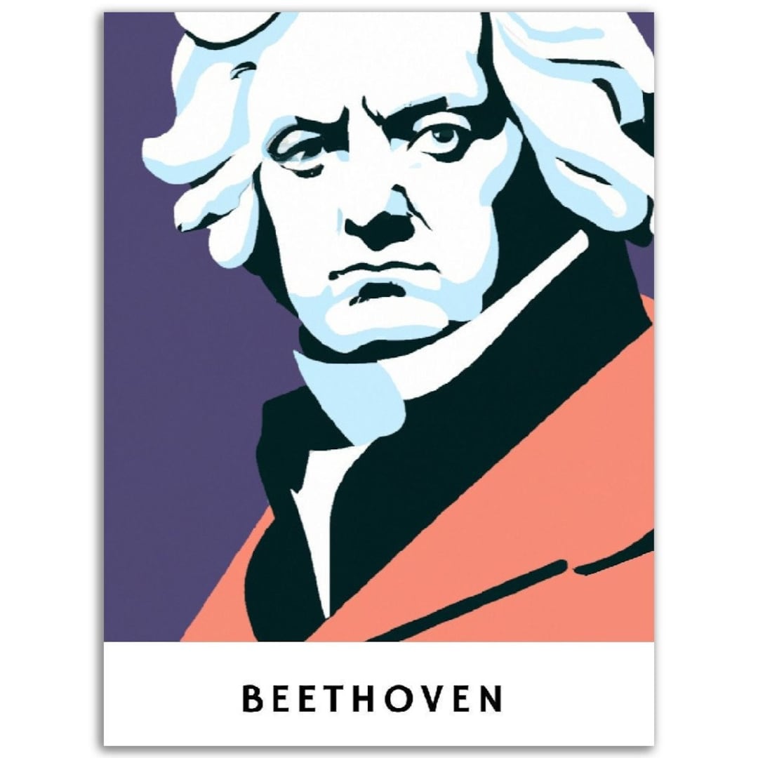 Ludwig Van Beethoven Poster || Original Ludwig Van Beethoven Portrait ...