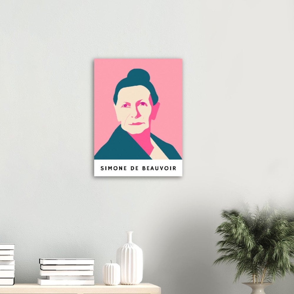 Simone De Beauvoir Poster || Original Simone De Beauvoir Portrait Wall ...